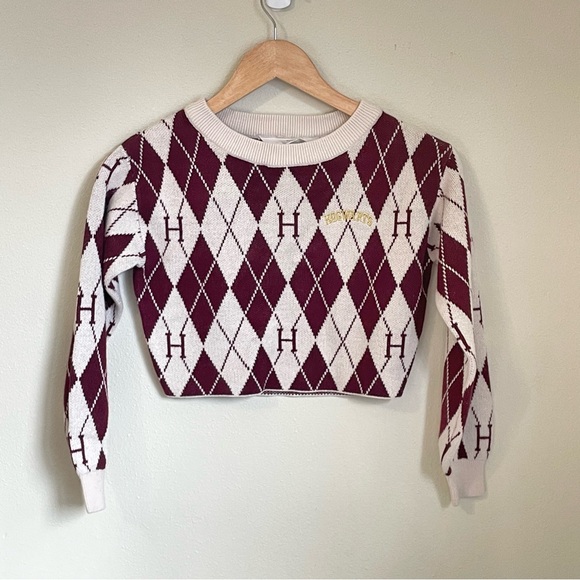 H&M | Shirts & Tops | Hm Hogwarts Girls Argyle Knit Harry Potter ...